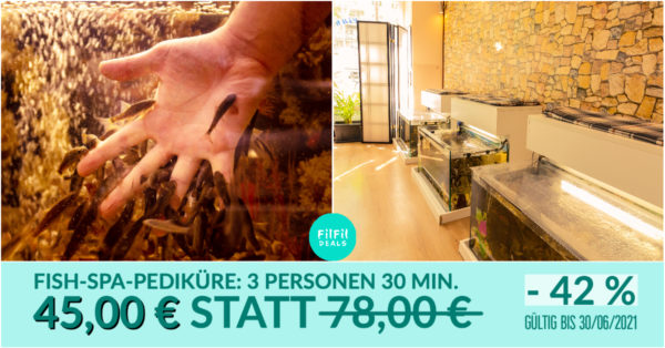 Siggi‘s Fish-Spa: Fish-Spa-Pediküre für 3 Personen (30 min ...